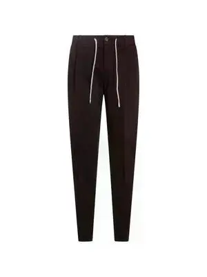 Eleventy Drawstring Pleated Trousers - Red