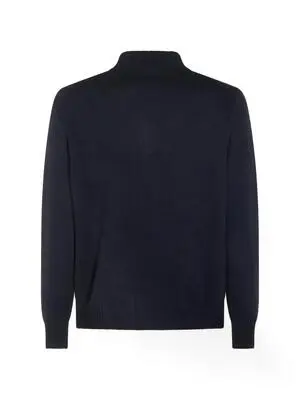 Malo Long-sleeve Polo-collar Sweater - Blue