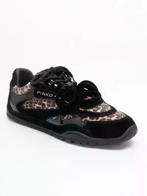 Pinko Yulia 01 Leopard-print Panelled Sneakers