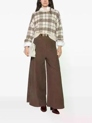 Brunello Cucinelli Corduroy Wide-leg Trousers - Brown