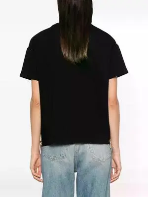 Elisabetta Franchi Logo-patch Zip-detail T-shirt