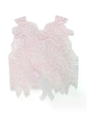 Cecilie Bahnsen Aya Bow-embroidered Top - Pink