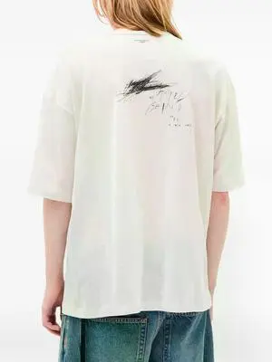 ANN DEMEULEMEESTER Dieter Slogan-print Cotton T-shirt