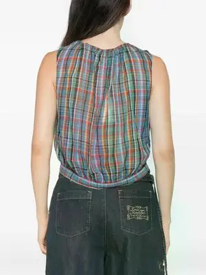 DÔEN Theo Plaid Blouse