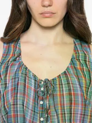 DÔEN Theo Plaid Blouse