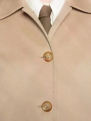 Valentino Garavani Logo-embellished Patch-pocket Coat