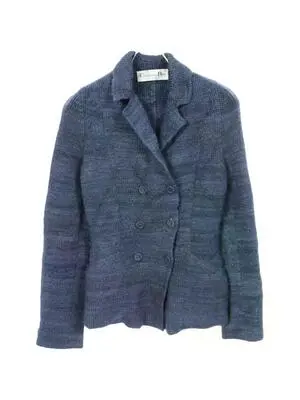 Dior 2010s Double-breasted Knit Jacket - Blue