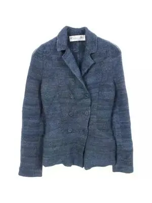 Dior Double-breasted Knit Jacket - Blue