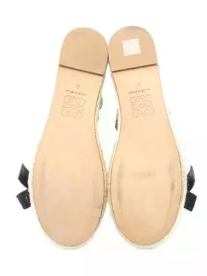 Loewe Leather Wedge Platform Espadrille Sandals