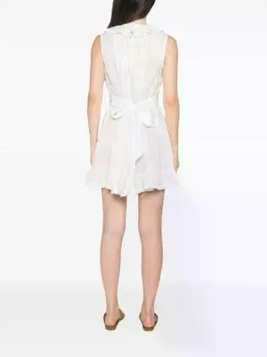 DÔEN Henrietta Ruffled Midi Dress - White