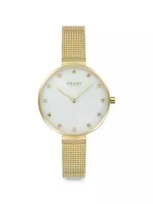 OBAKU Mesh-strap 30mm Watch - White