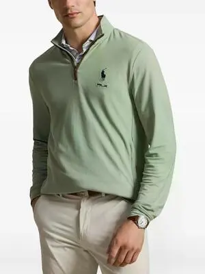 Rlx Ralph Lauren Logo Embroidered Quarter-zip Sweater