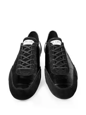 JIMMY CHOO Sunny Panelled Leather Sneakers - Black