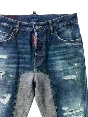 Dsquared2 Distressed Panelled Jeans - Blue