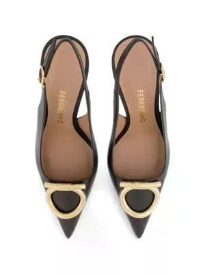 FERRAGAMO Maxi-gancini Slingbacks