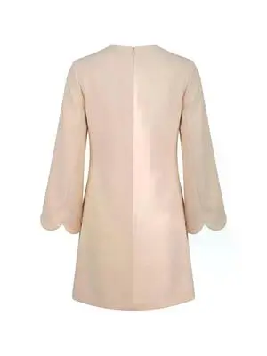 Valentino Garavani Scalloped-edge Flared-sleeve Mini Dress