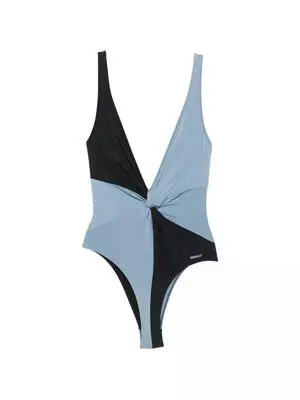 Versace Twist-detail Swimsuit - Blue