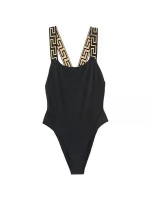 Versace Greca-strap One Piece Swimsuit - Black