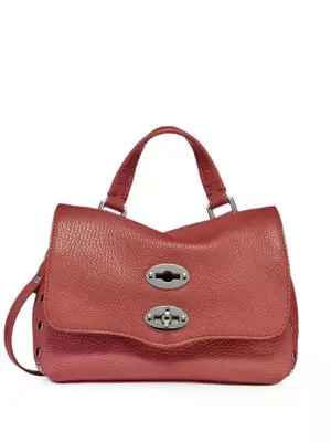 ZANELLATO Baby Postina Hammered Leather Shoulder Bag - Red
