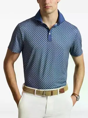 Rlx Ralph Lauren Geometric-print Polo Shirt - Blue