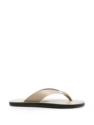 A.emery Flora Leather Thong Sandals - Neutrals