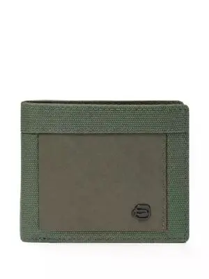 PIQUADRO Logo-plaque Panelled Wallet - Green