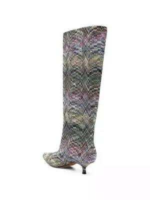 Missoni Zigzag-knit Kitten-heel Boots