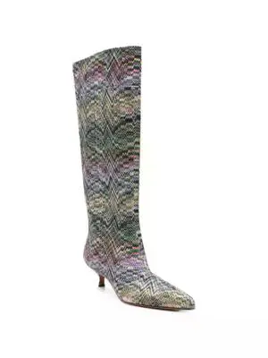 Missoni Zigzag-knit Kitten-heel Boots