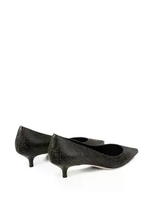 JIMMY CHOO Amelia Cracked Leather Pumps