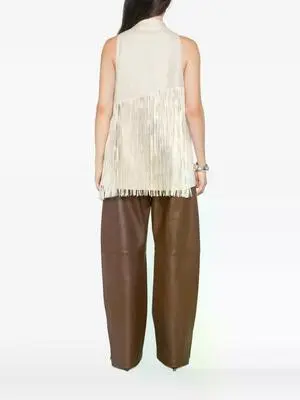 Sportmax Fringe-detail Sleeveless Top