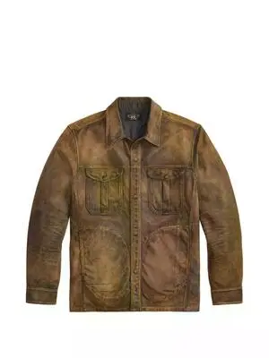Ralph Lauren Patch-pocket Leather Shirt - Brown
