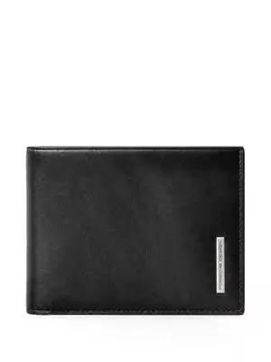 PIQUADRO Logo-plaque Bifold Wallet - Black