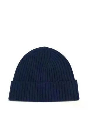 PIQUADRO Ribbed-knit Beanie Hat - Blue