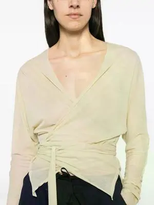 Soeur Luth Wrap-style Blouse - Neutrals