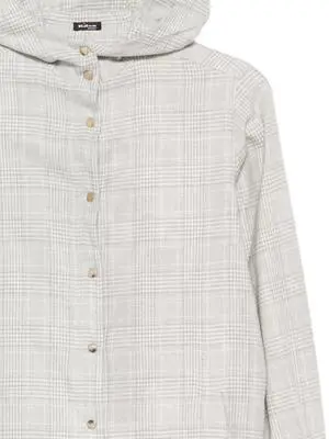 Kiton Prince Of Wales Check Hooded Shirt