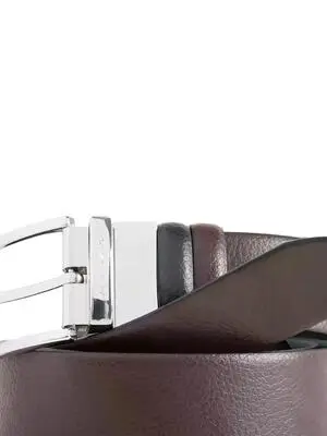 PIQUADRO Reversible Pebbled Leather Belt