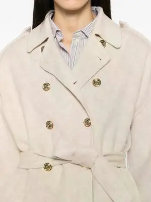 Maje Germain Double-breasted Belted Coat