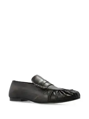 ALOHAS Aven Ruched Leather Loafers
