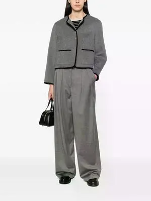 Maje Gardenia Braid-trim Single-breasted Jacket
