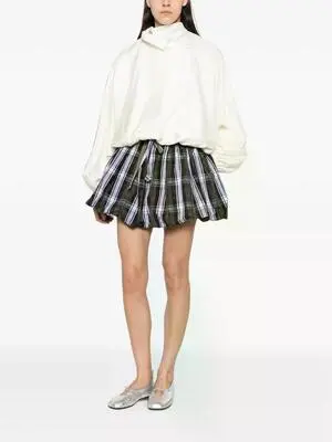 PATOU Checked Bubble Hem Skirt