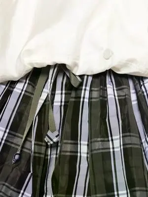 PATOU Checked Bubble Hem Skirt