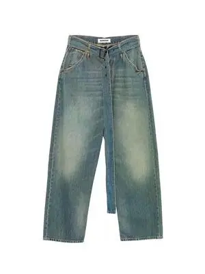 DARKPARK Belted Wide-leg Jeans - Blue