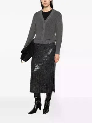 Peserico Sequin Embellished V-neck Cardigan