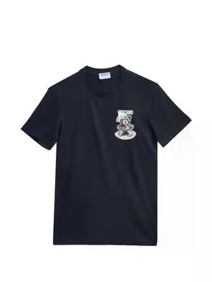 Moschino Teddy-bear Logo-print T-shirt - Black