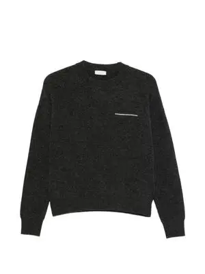 Peserico Ribbed Knit Crew Neck Sweater - Grey