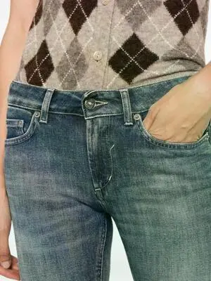 DONDUP Cropped Jeans With Faded Effect And Turn-up Hems