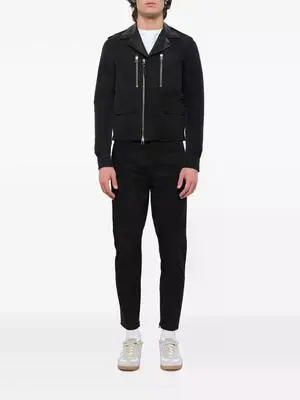 LANVIN Leather-trim Zip-up Jacket