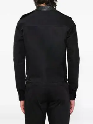 LANVIN Leather-trim Zip-up Jacket