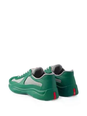 Prada America's Cup Soft Rubber And Bike Fabric Sneakers - Green