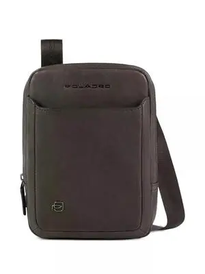 PIQUADRO Logo-plaque Leather Backpack - Brown